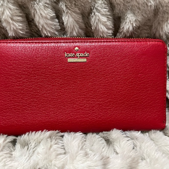 kate spade | Bags | Kate Spade Red Leather Wallet | Poshmark